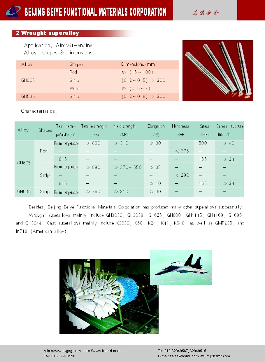 Casting Super Alloy Inconel 713c K418 K18 W.nr. 2.4670
