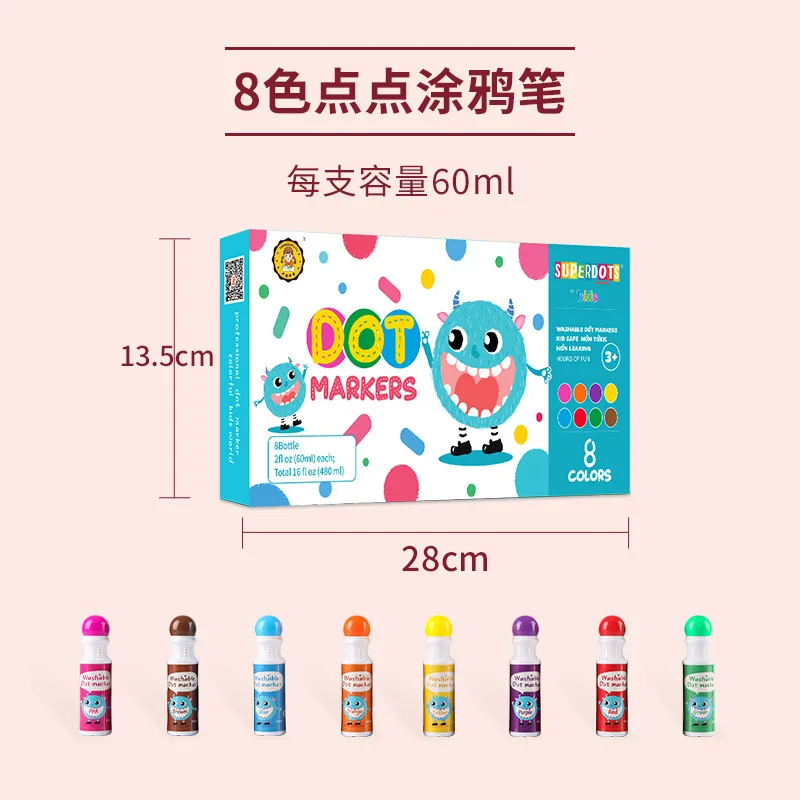 Crayon Doodle Pen Dot Markers Washable Bingo Pens for Kids Toddlers ...