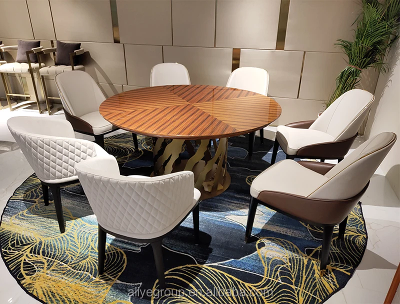Modern Luxury Restaurant Round Dining Table And Chair Set Dining Room ...