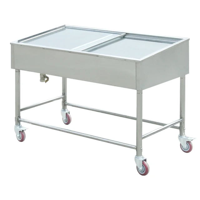 Supermarket Equipment Stainless Steel Ice Refrigerant Seafood Table ...