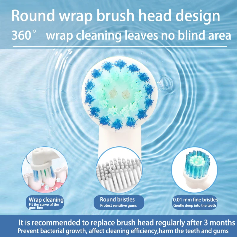 Oscillating Round Head Rotating Electrical Tooth Brush Custom Friendly ...