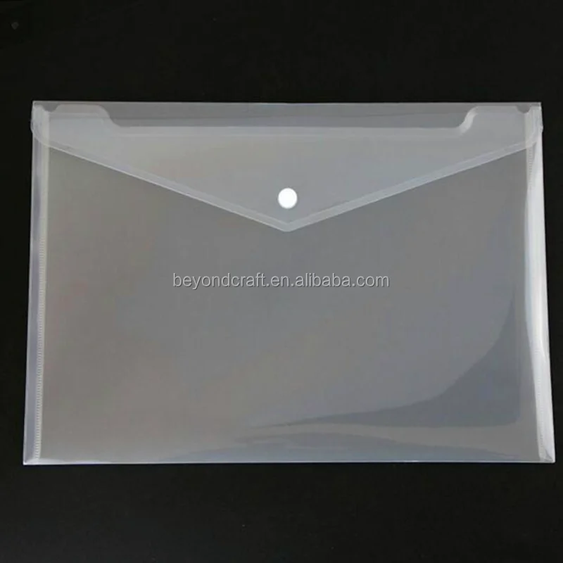 A4 Size Clear Transparent Plastic Poly Pp Document Folder File Bags ...