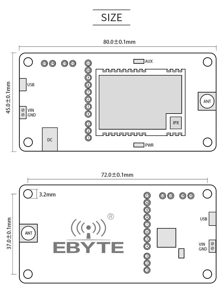 Ebyte E22-400tbh-01 Lora Module Rf Sx1262 Sx1268 433mhz Modules Test ...