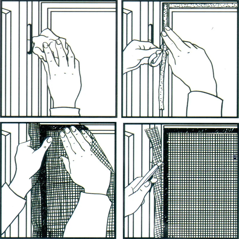 9mm Wide Adhesive Hook Loop Strip For Diy Window Screen White Sticky ...