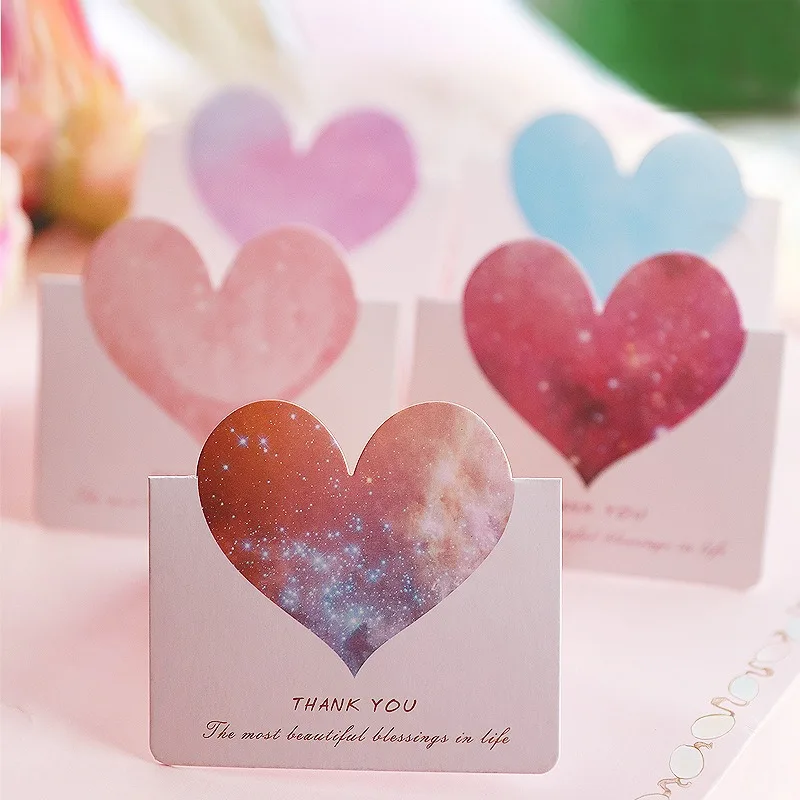 Promotional Heart-shape Best Wishes Greeting Card Thank You Card For ...