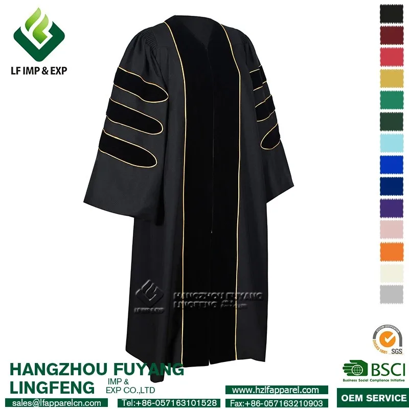 Doctoral Graduation Gown/phd Gown/doctoral Gown Doctoral Dress Doctoral ...