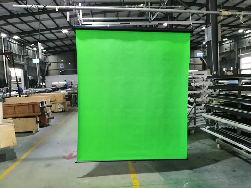 Auto Locking Green Screen 200*180cm Manual Backdrop Wall Mounted Pull ...