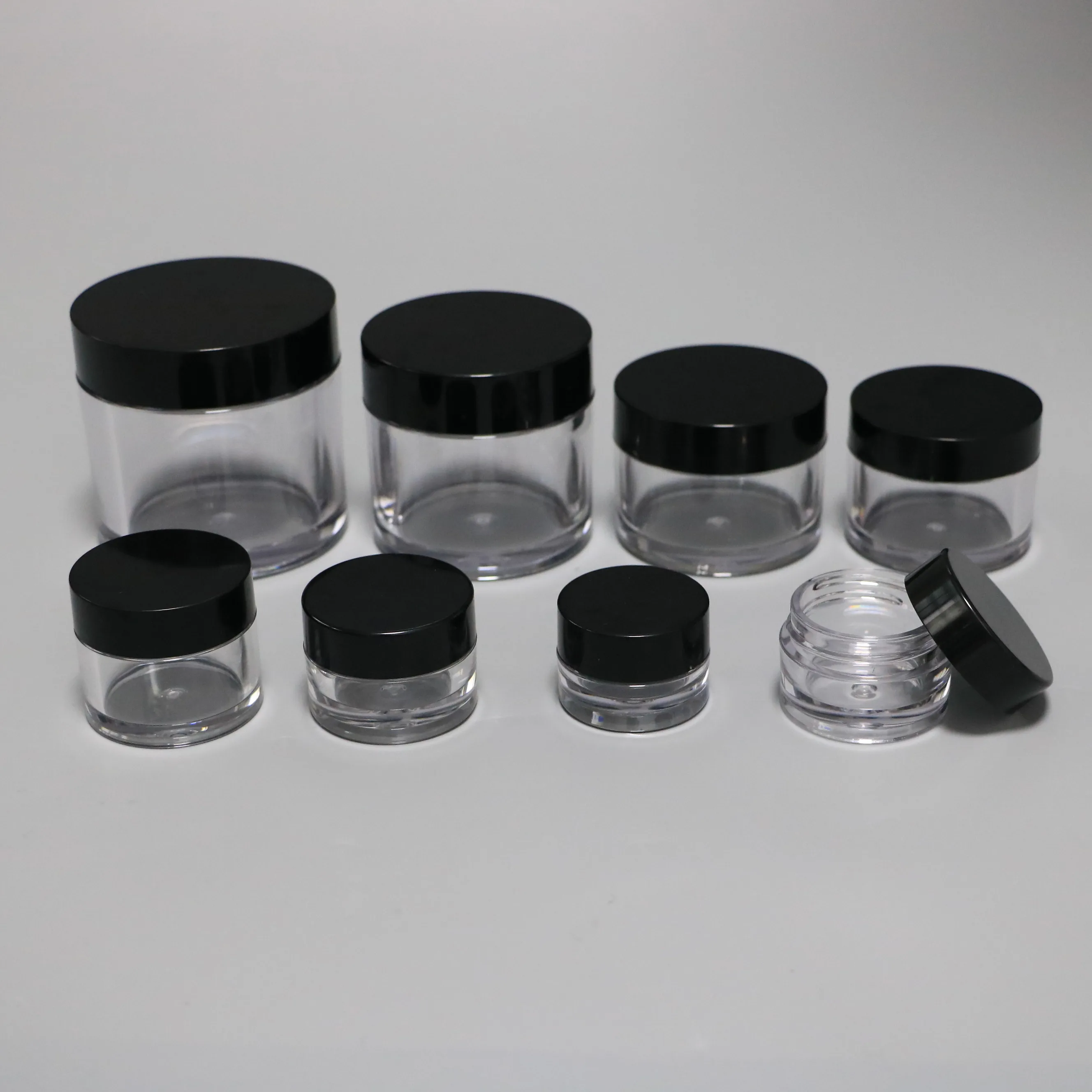 Bocaux Cosmétiques En Plastique Blanc Clair Avec Couvercle,Conteneur ...