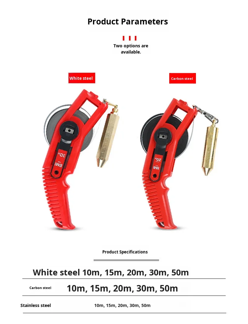 Impa650876 Stainless Steel Tape Measure Metric/Imperial 10/30m for Gas ...