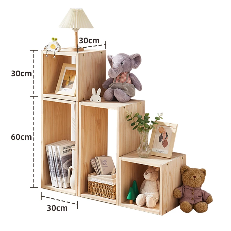 Open Standing Type Rack Wooden Shelving Unit Storage Living Room - Buy ...