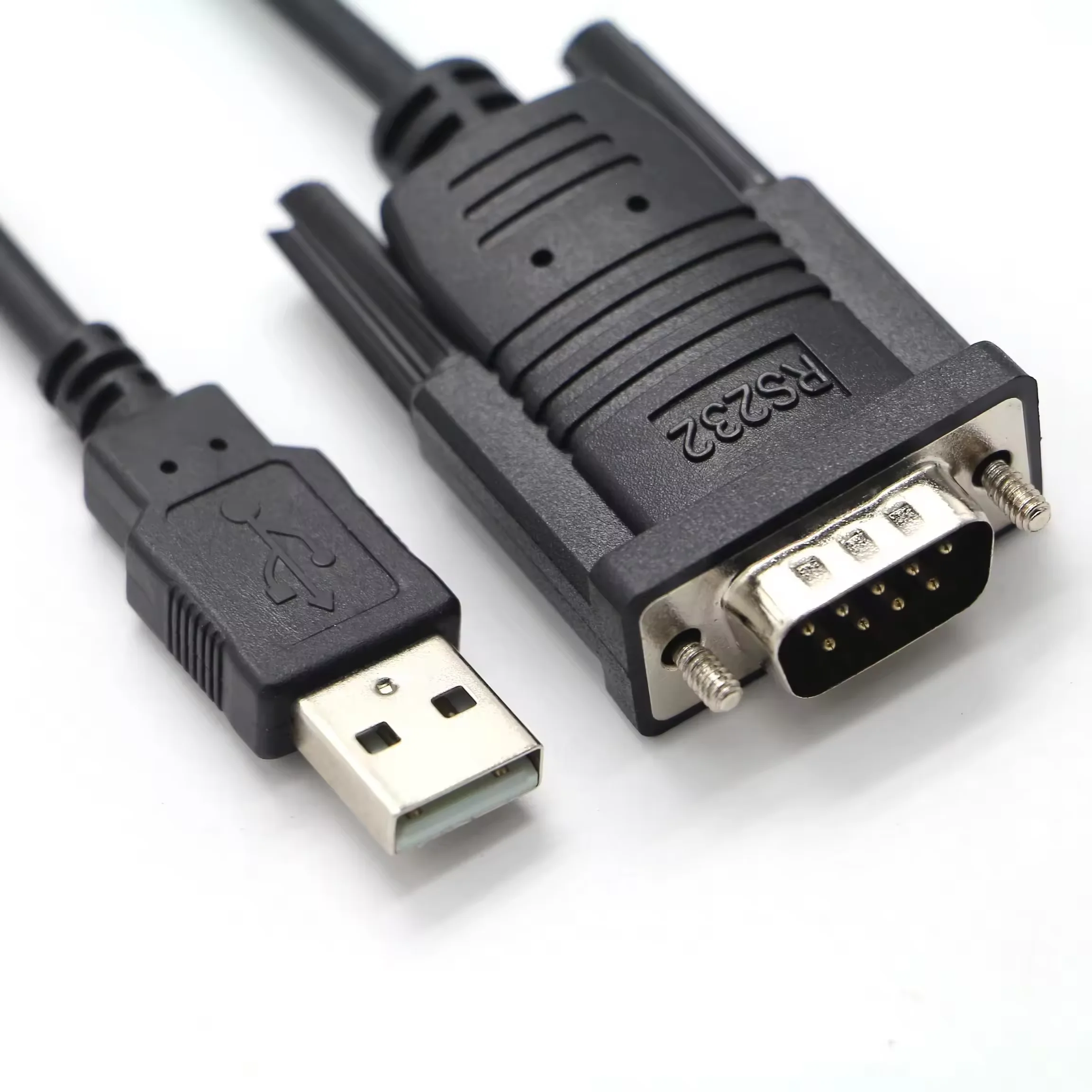 USB to RS-232 DB9 Male 9 Pin Null Modem Rollover Serial Adapter Cable for WindowsLinux MAC OS ...