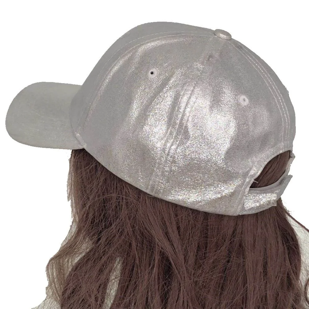 Fashion New Product Woven Silver Summer 6 Panels Baseball Hat For Women ...