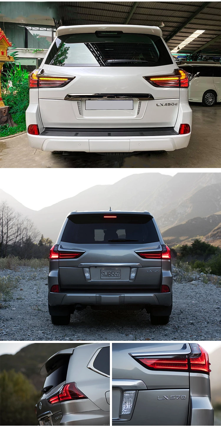 Lexus LX570 Tail Lights - Black Edition Kuro Tail Lamp