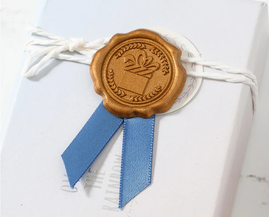 Customer Logo Wax Seal Label Stickers Irregular And Natural Self ...