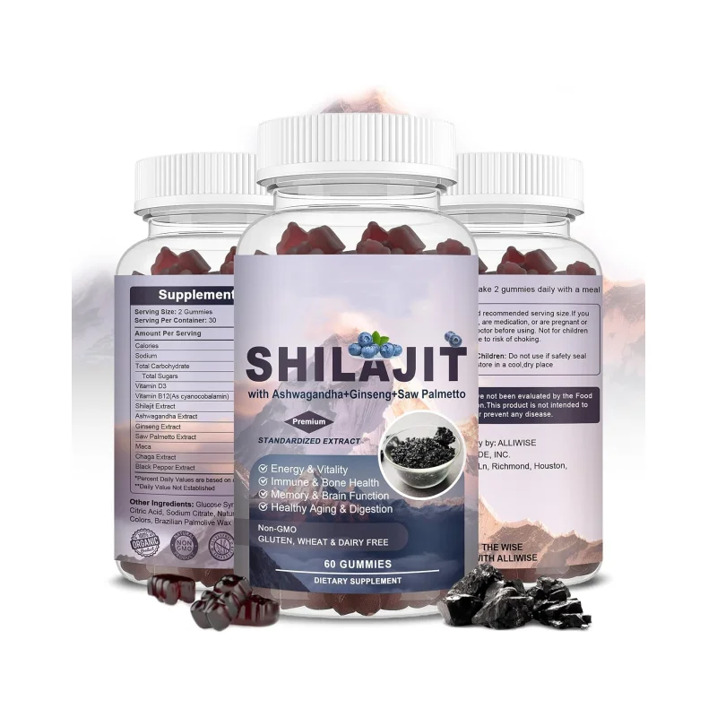 Shilajit Pure Himalayan Organic Gummies 66000Mg+, Shilajit Gummies ...