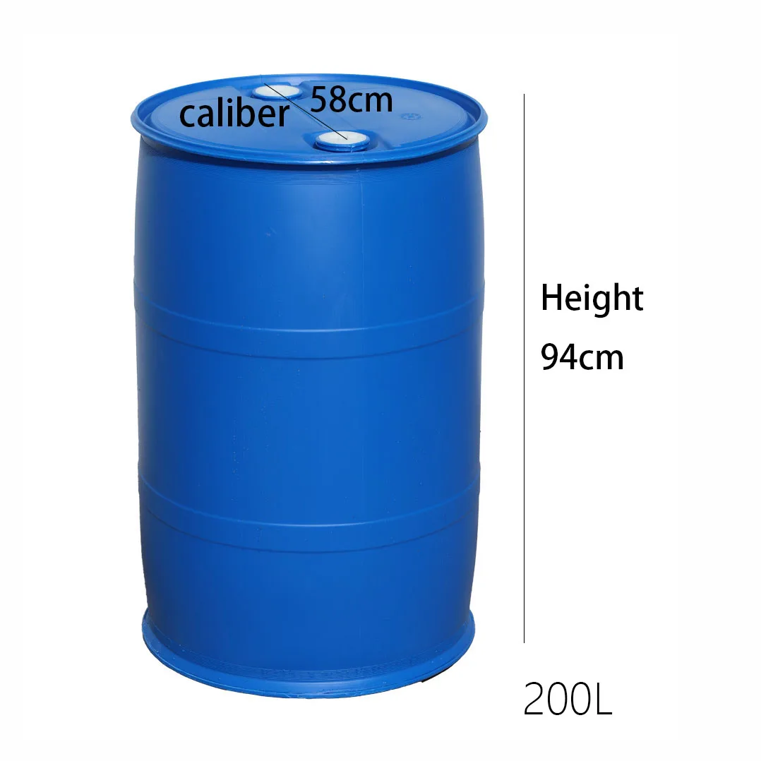 200l Chemica/water/oil Container Storage Shipping Barrels Plastic Drum Blue Closed Top Container ...