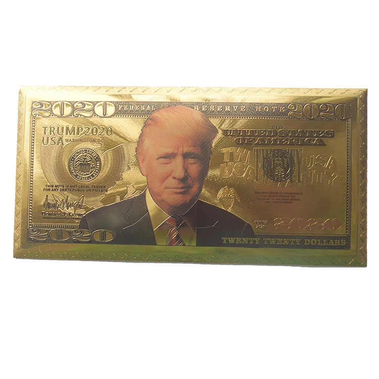 Authentic 100 President Donald Trump 24kt Gold Plated Commemorative ...