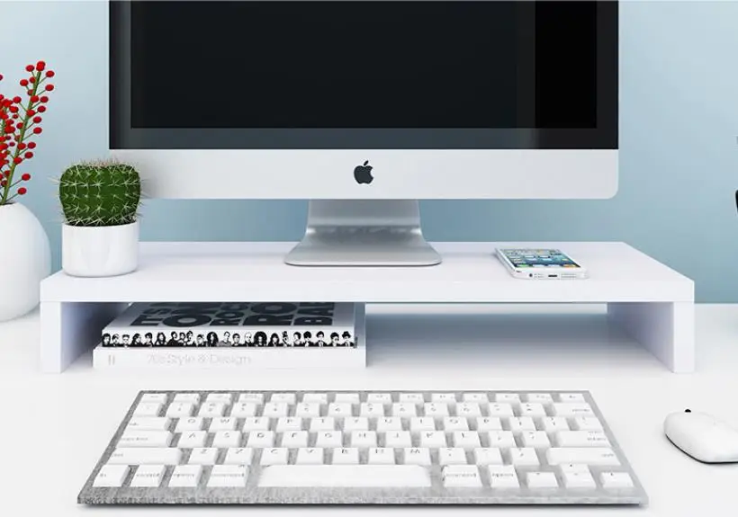 Computer Monitor Elevator - Versatile Wooden Desktop Racks
