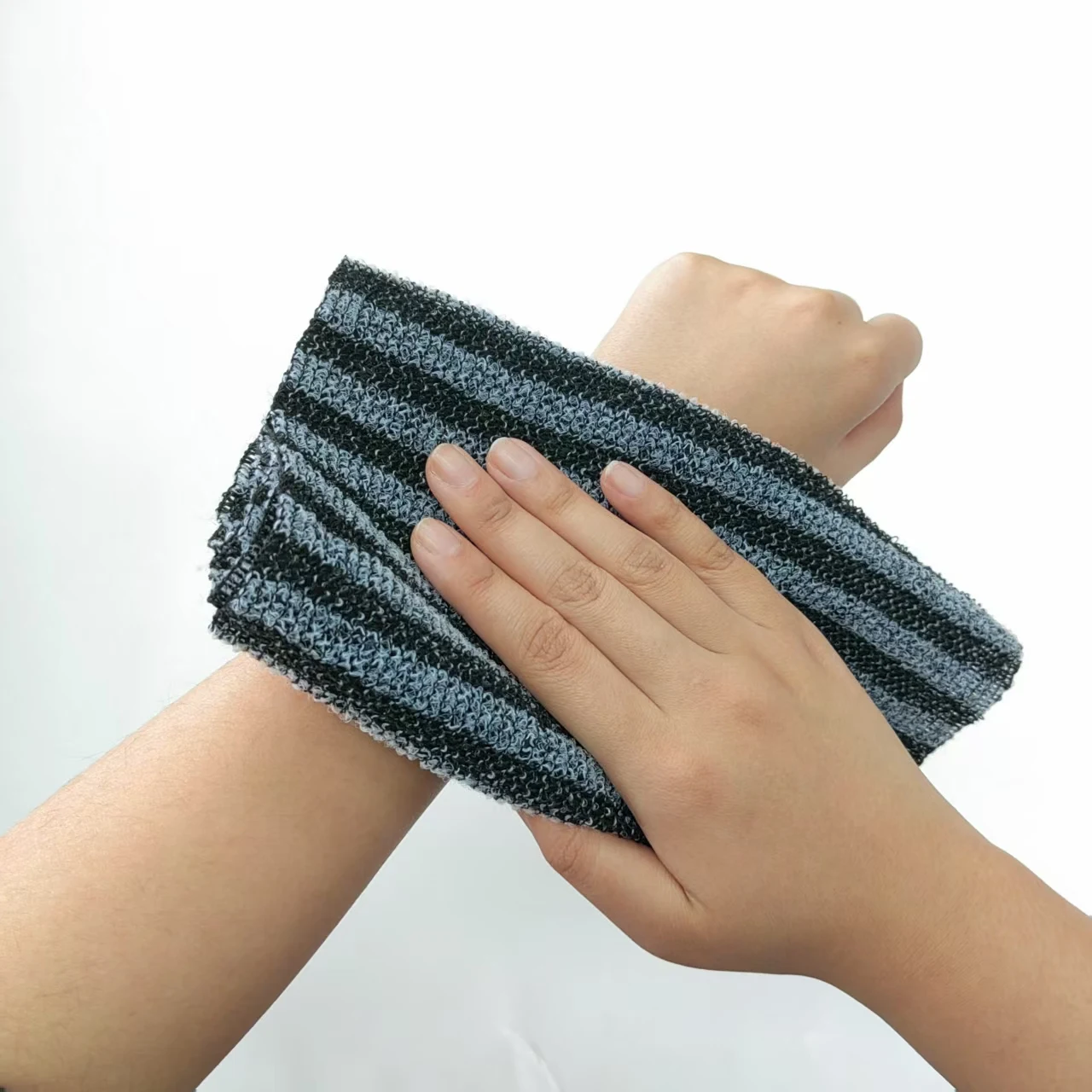 Japanese Stripe Exfoliating Bamboo Charcoal Washcloth for Men Bath ...