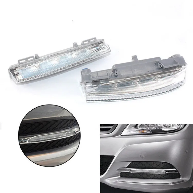 W204 Car Front Fog Light Led Daytime Running Lamp For Mercedes-benz ...