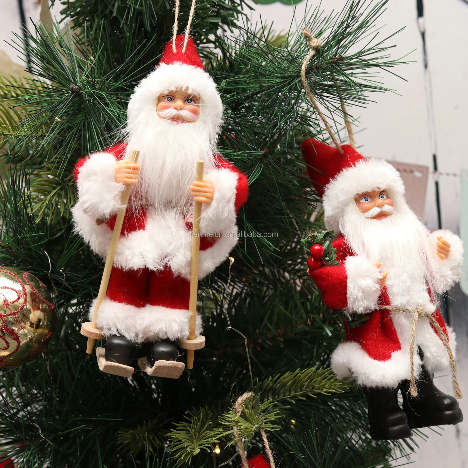 8"inch Christmas Santa Claus Ornaments Decorations Tree Hanging ...