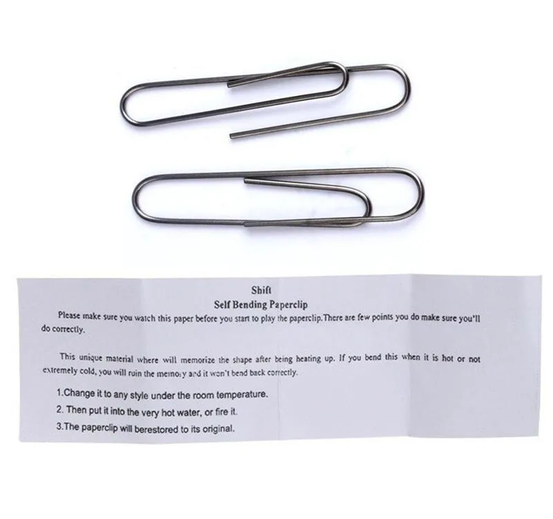 Metal Magic Prop Mind Self Bending Paperclip Magic Toys Illusion ...