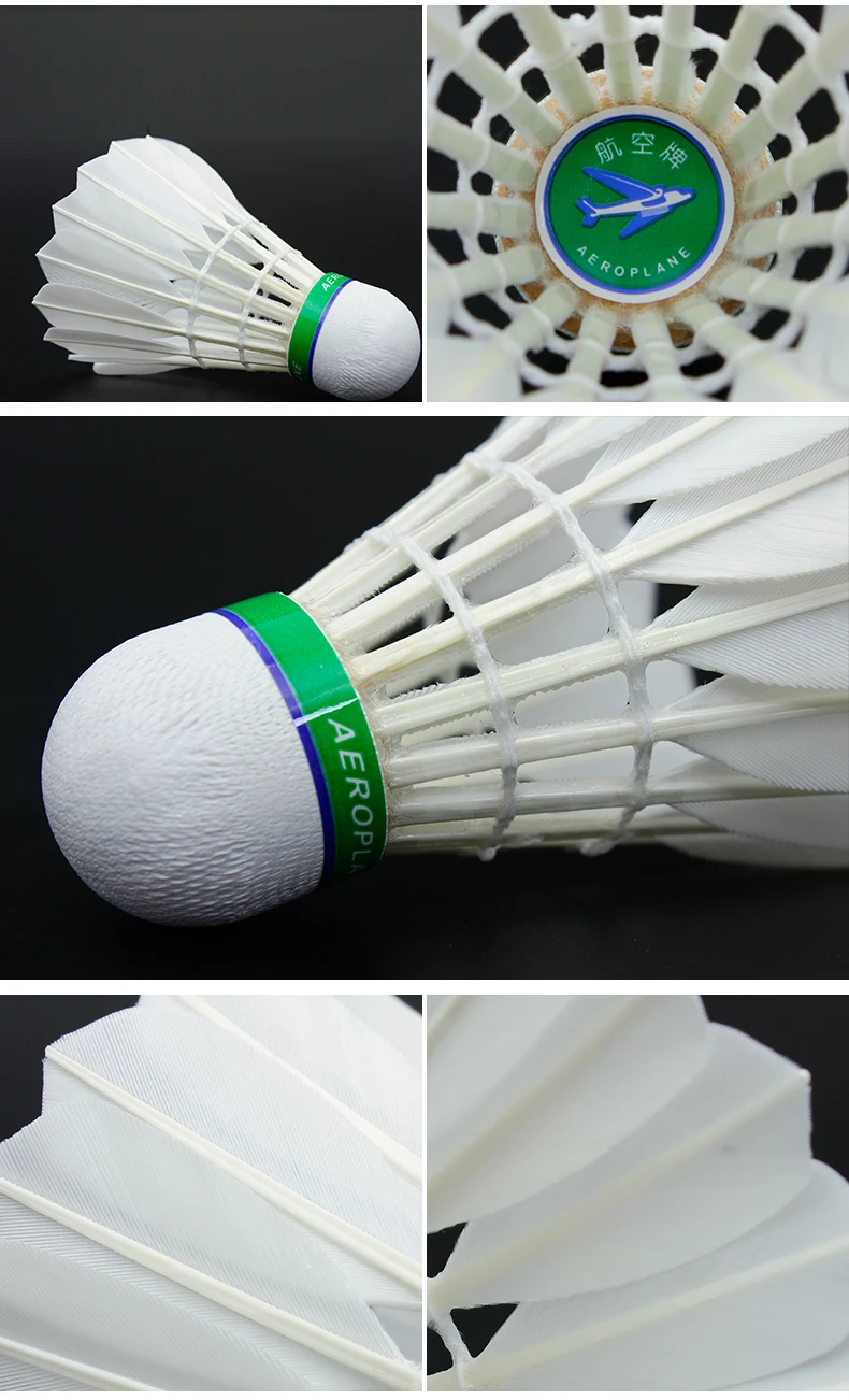 Aeroplane 202/202A Green Label Feather Shuttlecock for Tournament Play ...