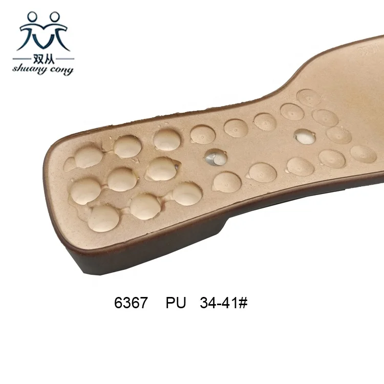 Hotsale Square Toe Pu Outsole Tan Color Female Sandals Pumps Flats Sole ...