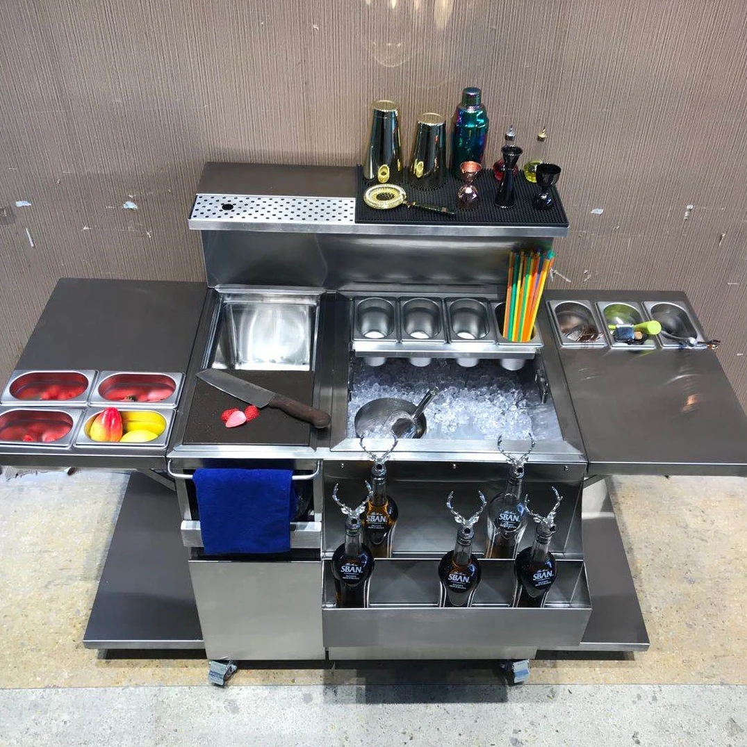 Removable Outdoor Custom Removable Cocktail bar Mobile Bartender Ice ...
