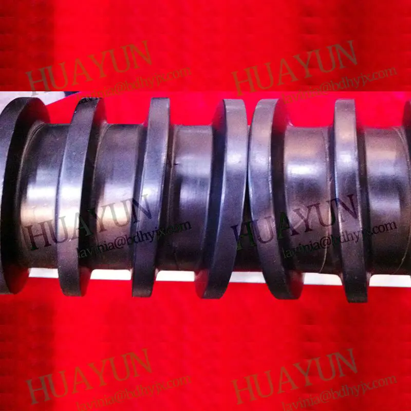 127mm Dia Shock Absorber Impact Idler Rubber Conveyor Rollers With ...