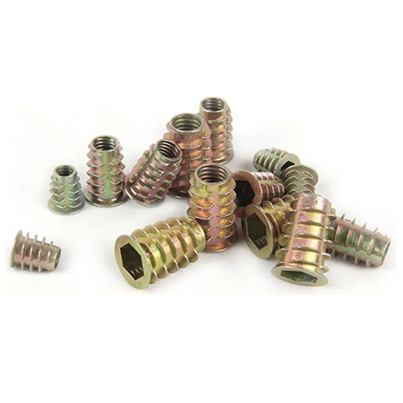 M6 M8 1/4 Inch Wood Insert Nuts - Durable & Versatile