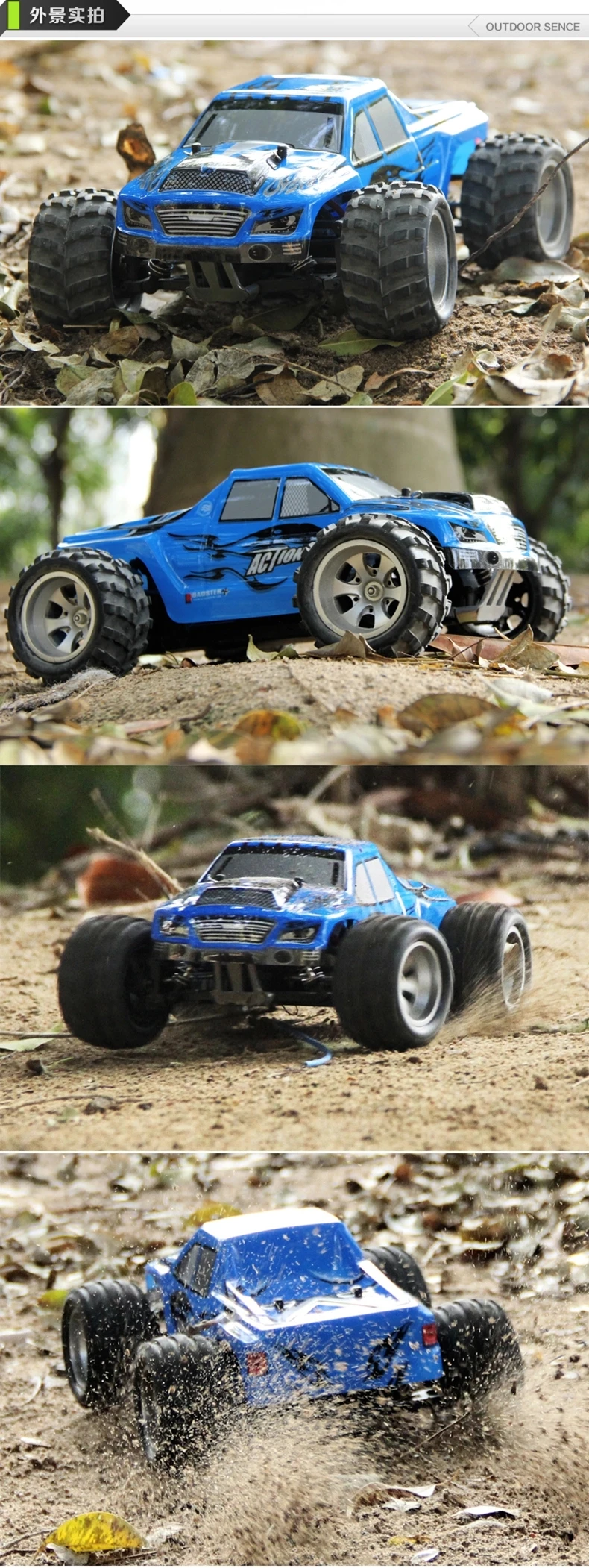 High Speed Monster Truck Off Road Rc Car 1:18 Model Car Toy Super ...