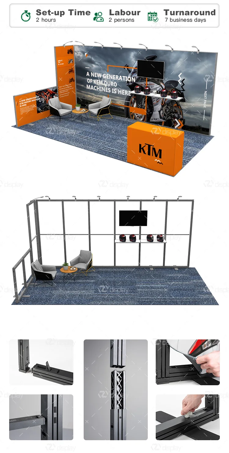 10x20 Custom Easy Expandable Trade Show Booth - Portable and DIY ...