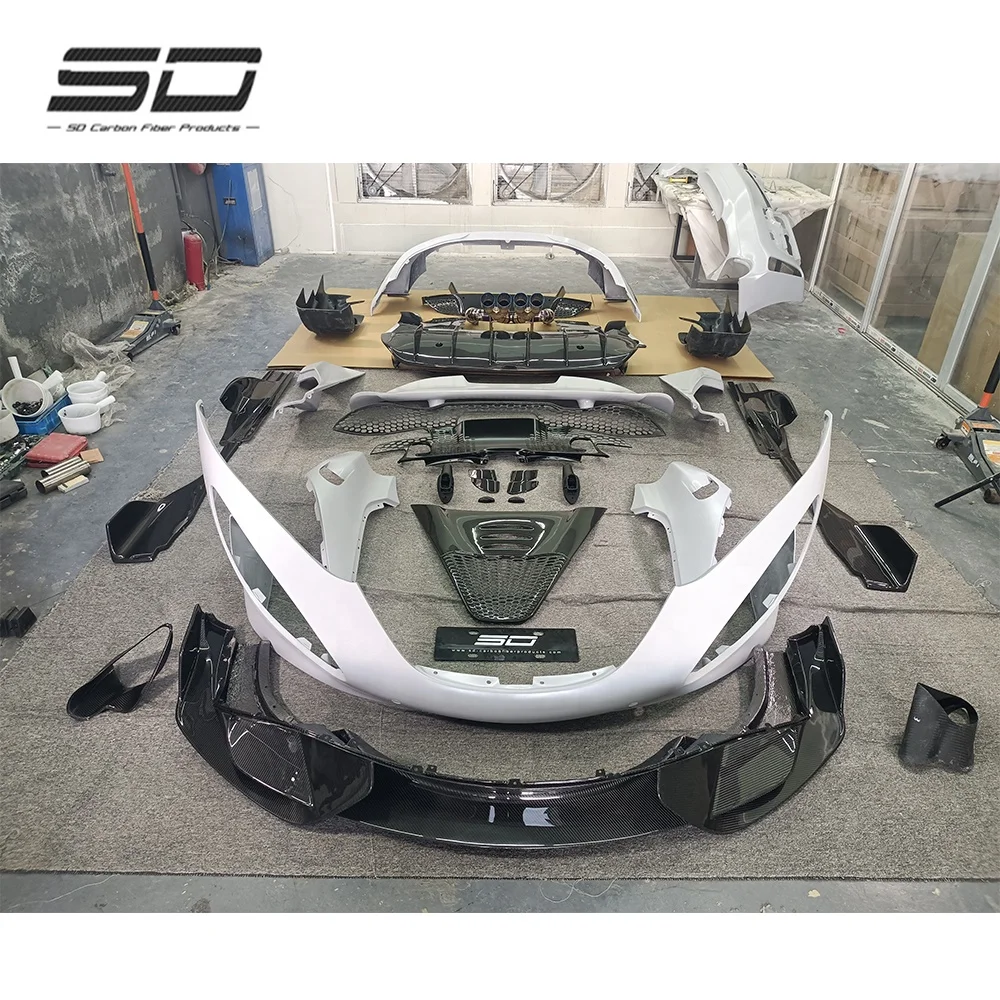 720S Body Kit Upgrade to 765LT Carbon Fiber Front Lip Rear Diffuser ...