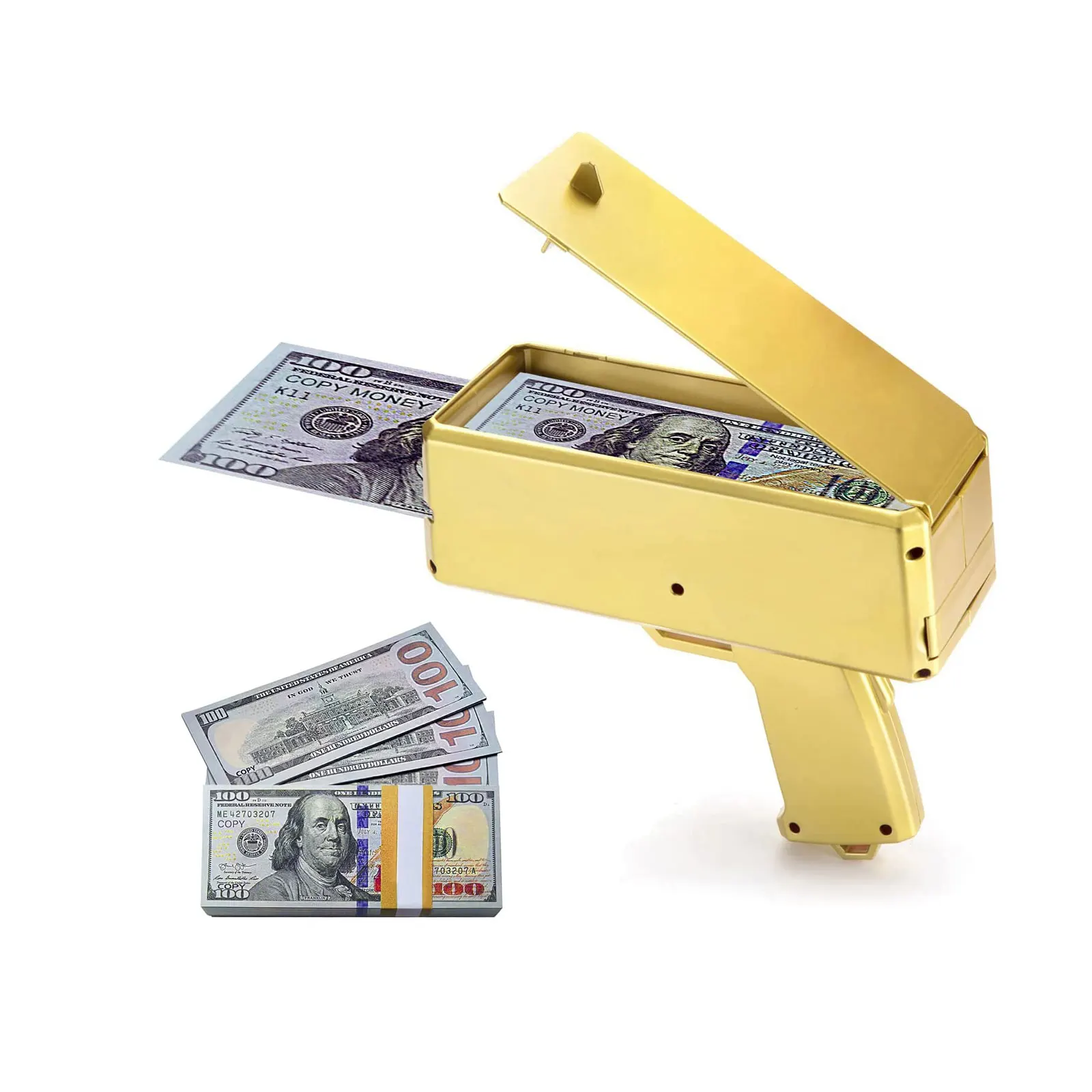 Super Paper Playing Money Gun Make It Rain Handheld Cash Gundispenser ...