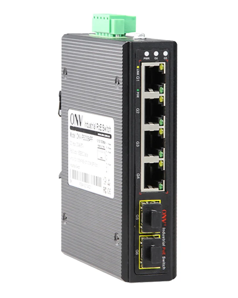 Industrial Unmanaged Din Rail Mount Ethernet Switch Poe Including 4*10 ...