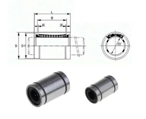 Original Samick Linear Ball Bearing Lm8 Lm8uu For 3d Printer - Buy ...