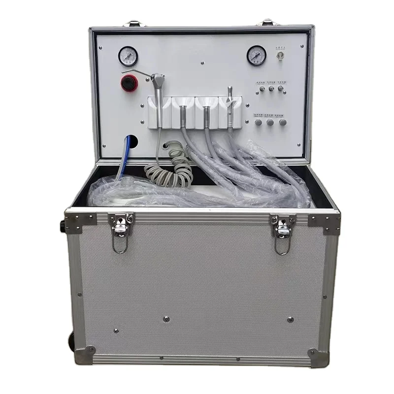 Mobile Dental Chair Suction Portable Dental Unit With Air Compressor ...