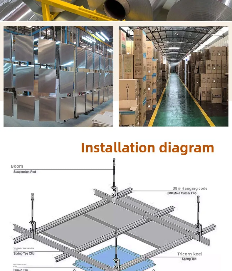 NAYA Integrated 300x300 Calcium Silicate Ceiling Grid Fireproof ...