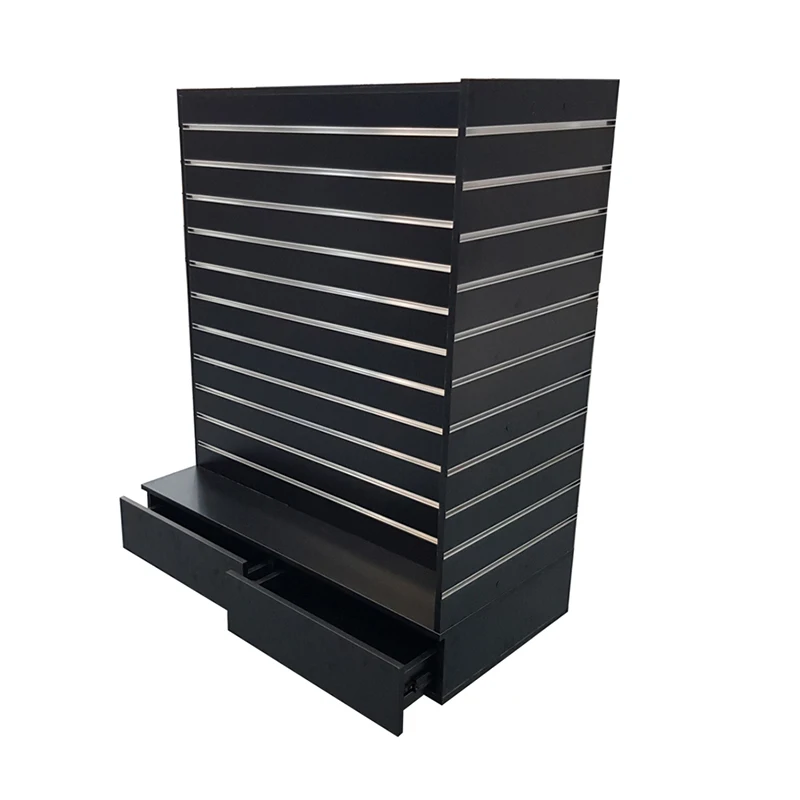 Slatwall showcase Portable Slatwall Display Rack Stand Slatwall Tower ...