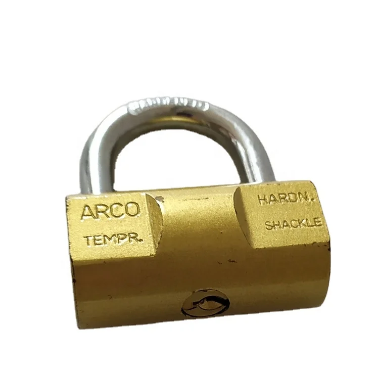 Top Security Unique Style Iron Hammer Padlock With Brass Color Spraying ...