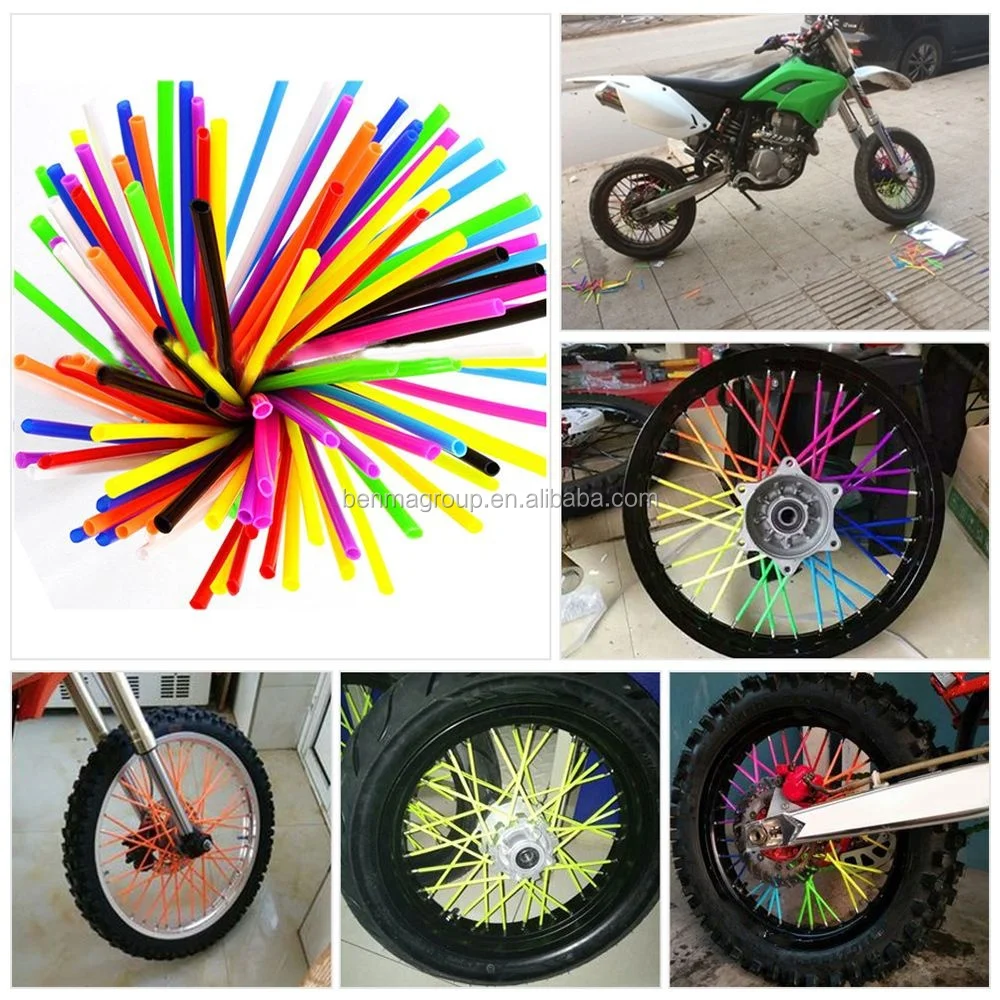 Universal Motorcycle Wheel Spoke Wraps Rims Skins Protector Covers ...