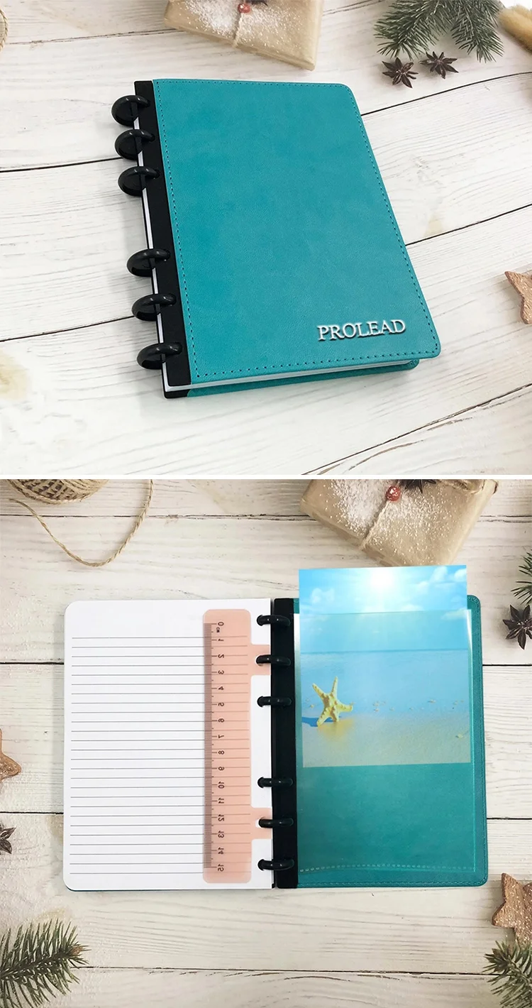 High Quality Disc Bound Planner Leather Cover Notebook Office Journal ...