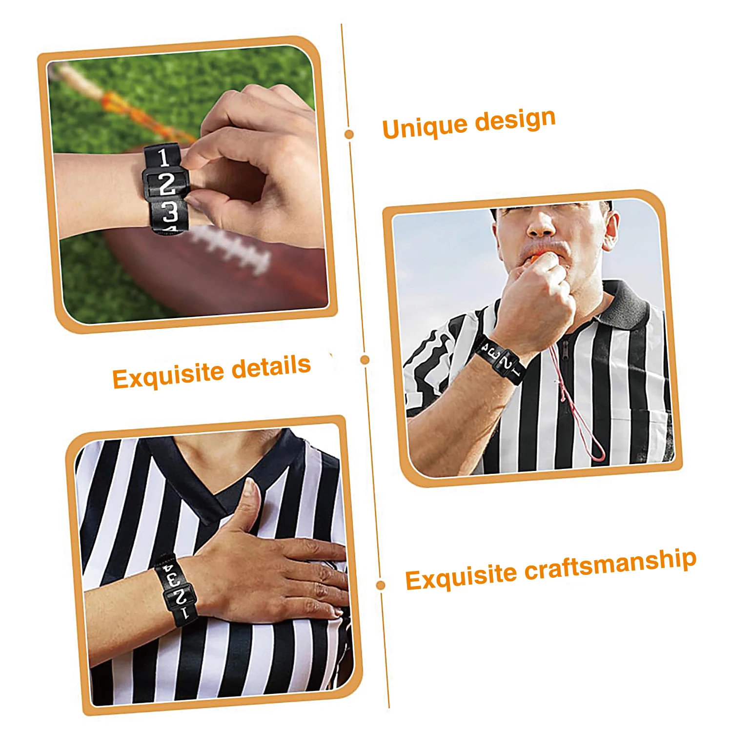 Football Referee Gear Nylon Football Numbered Wrist Down Indicator ...