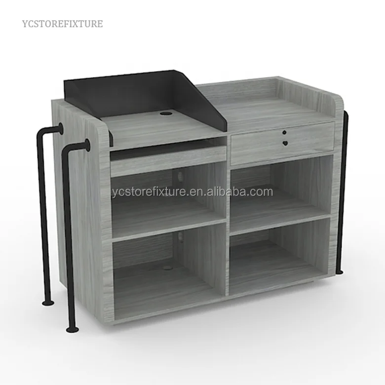 Clothing Store Furniture Natural Wood Counter Cashier Desk| Alibaba.com