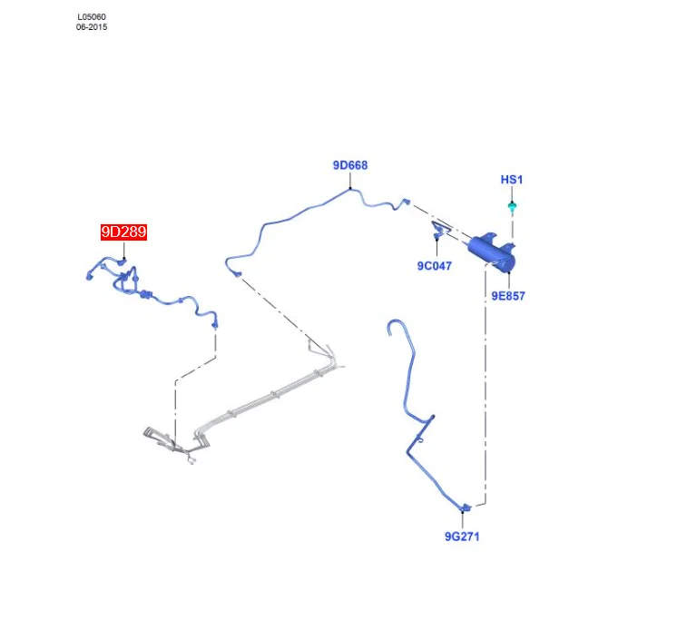 Ford Focus CV619D289BC Fuel Vapor Separator Tube - 2005-2011