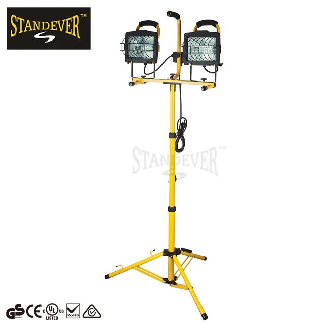 2*500w Aluminum Flood Halogen Lamp Work Light - 10000 Hours