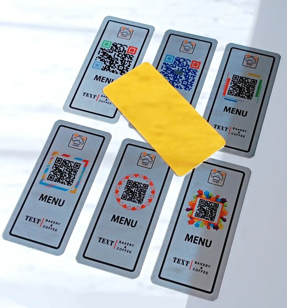 Custom Electronic Devices UV Printed Metal Plate with QR Code