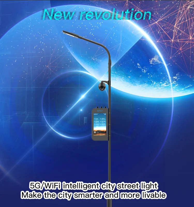 New Innovation 5g Smart Street Lighting Advertisement Cctv Pole - Buy ...