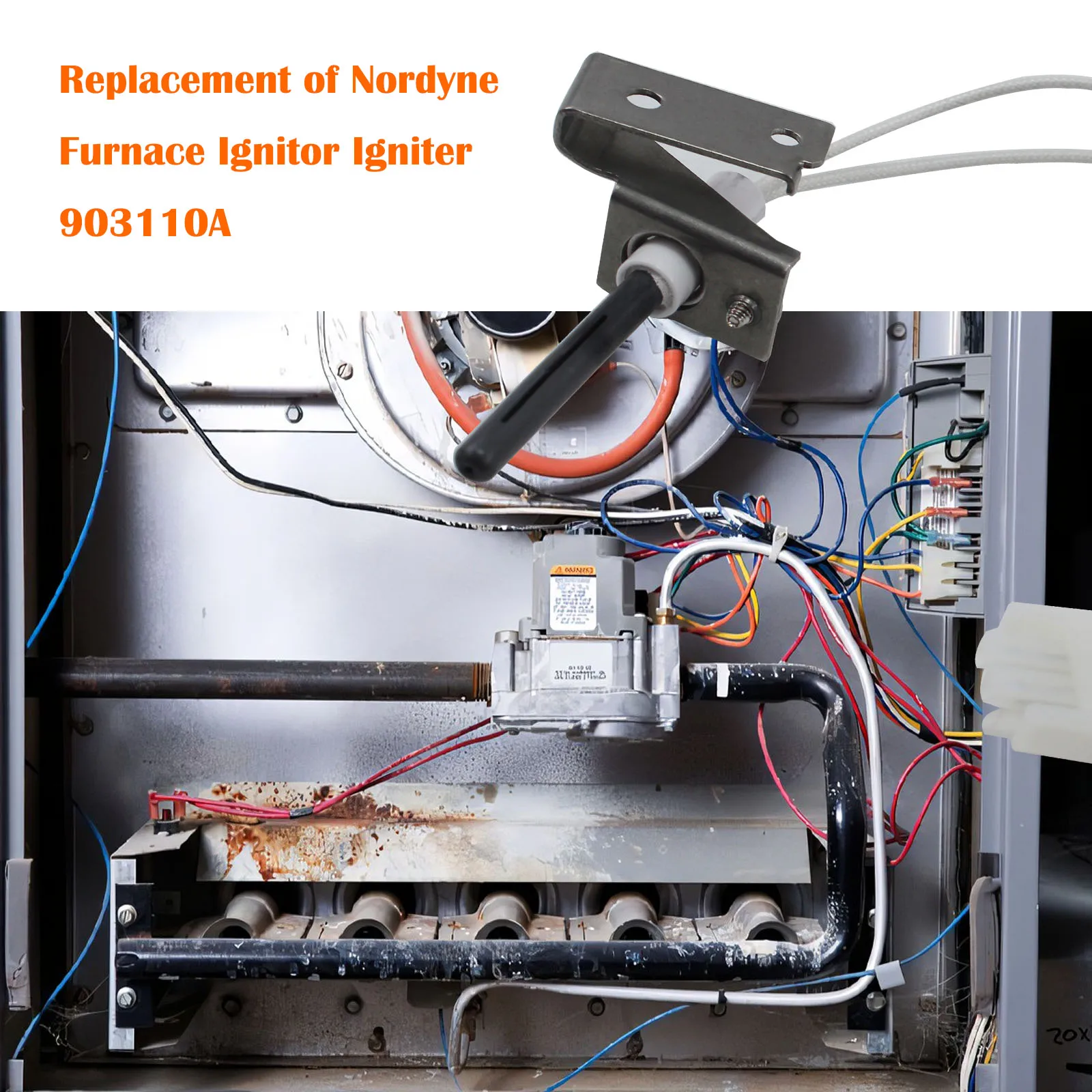 Replacement Ignitor for Nordyne Furnace - Hot Rod Surface